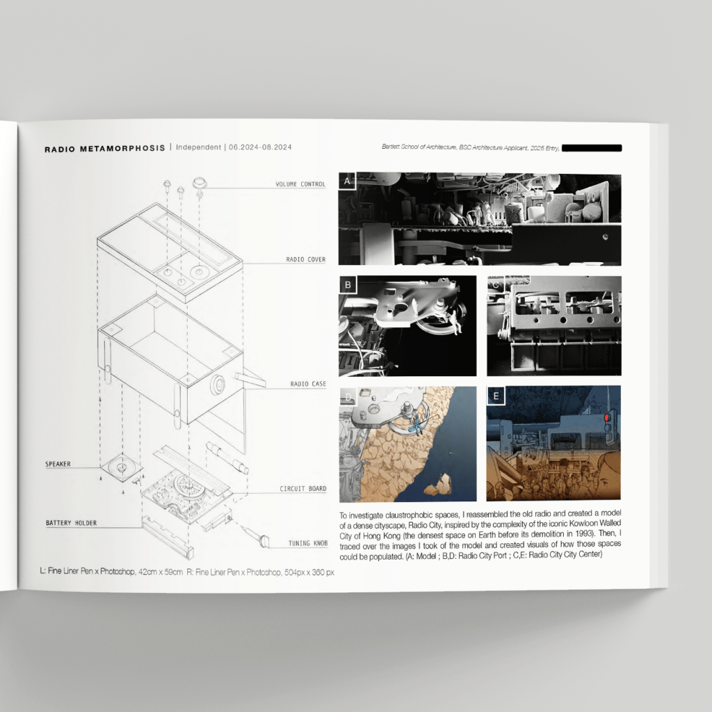 Six pages from an accepted portfolio to the Bartlett School of ...